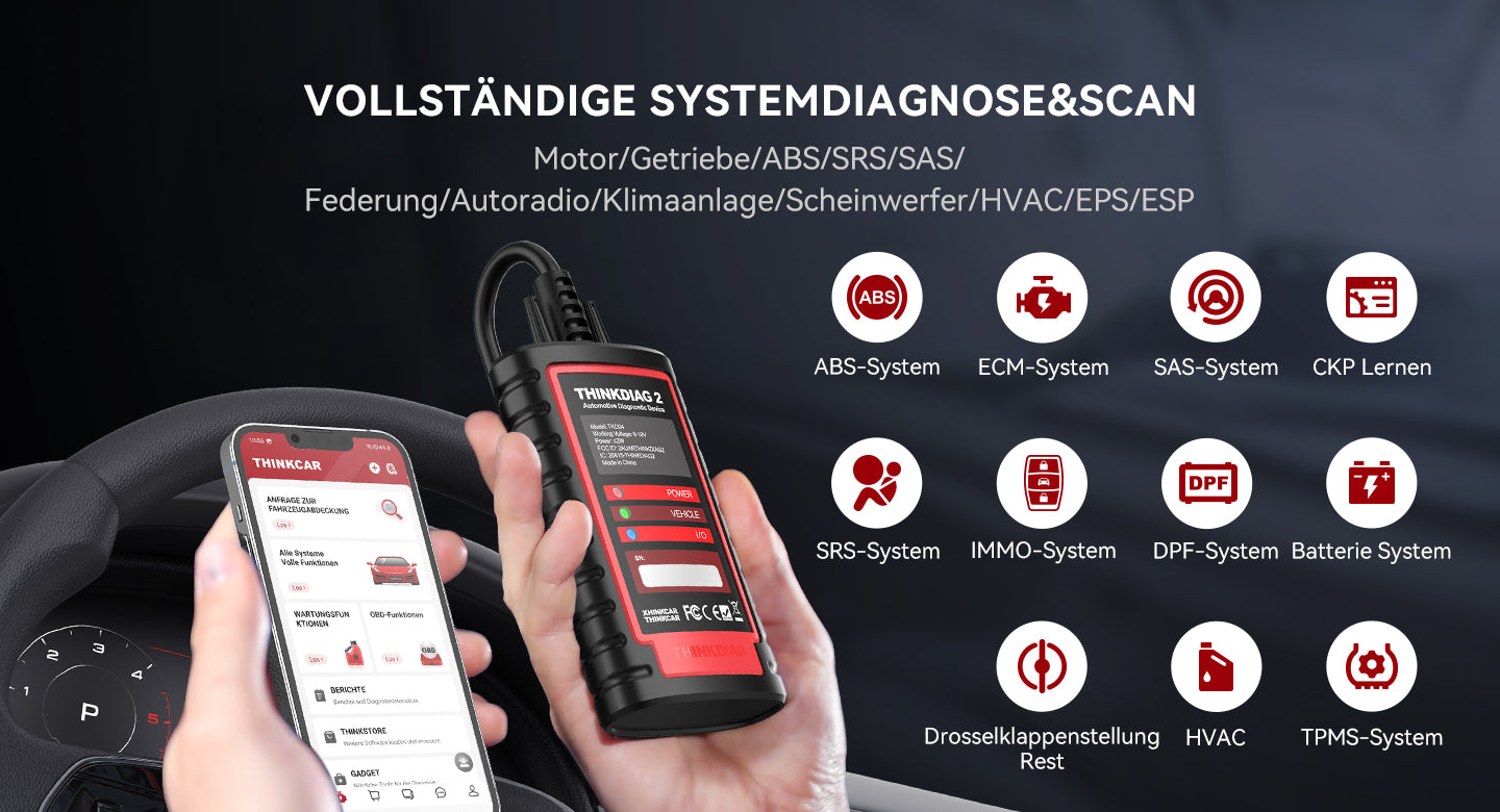 THINKDIAG 2 OBD2 Diagnosegerät Bluetooth 5.0 mit CAN-FD